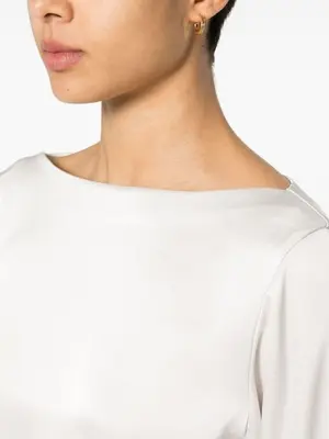 Theory Satin Cropped Blouse