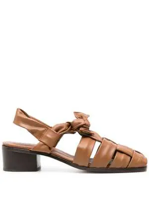 Hereu 40mm Bena Heeled Leather Sandals