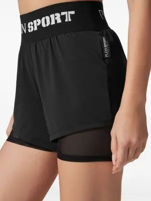 PLEIN SPORT Logo Waistband Jogging Shorts