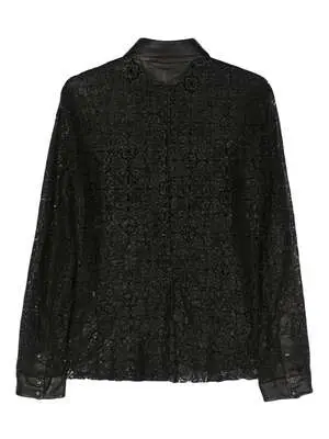 SALVATORE SANTORO Perforated Leather Shirt