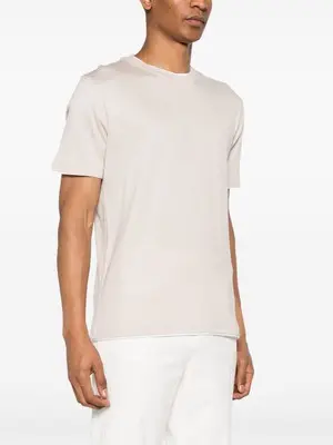 Eleventy Layered Cotton T-shirt - Neutrals