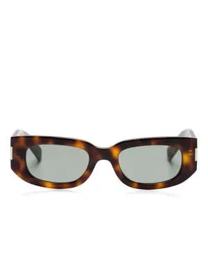 Saint Laurent Rectangle-frame Sunglasses - Brown