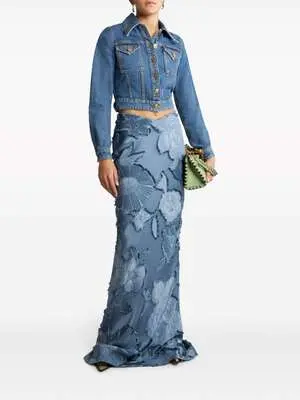 Etro Floral-jacquard Maxi Skirt