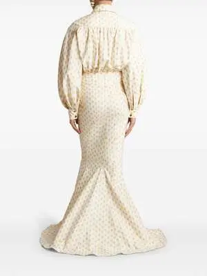 Etro Patterned Jacquard Mermaid Gown