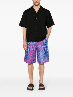 Versace Baroque-pattern Bermuda Shorts