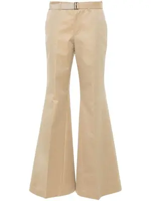Sacai Flared Belted Trousers