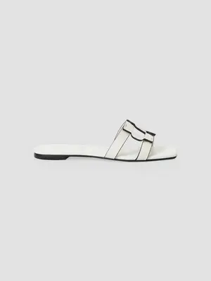 Simkhai Monogram Leather Sandals - Ivory