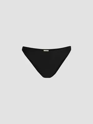 L'Agence Solids Jean Scoop-front Bikini Bottom - Black