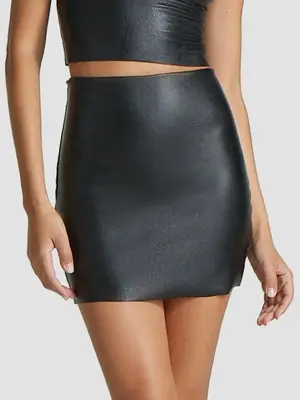 Commando Faux Leather Micro-miniskirt