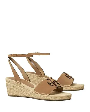 Tory Burch Ines Espadrille Wedge Sandals - Noisette