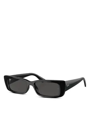 Ray-ban Teru Rectangle Sunglasses, 54mm - Black/gray Solid