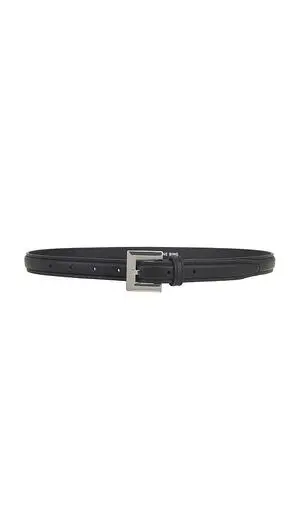 ANINE BING ANINE BING Nicola Leather Belt Black & Silver