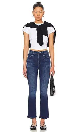 MOTHER Petite Lil' Hustler Ankle Jeans In Dark Wash Denim