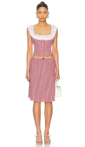 GUIZIO Paloma Top With Lace Trim