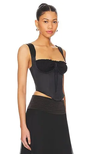 GUIZIO Ruched Cup Bustier Top