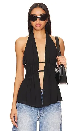 Open Back Halter Neck Blouses