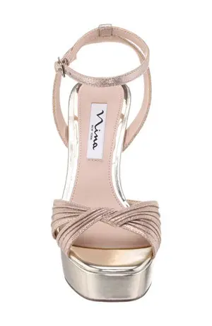 Nina Angie Platform Sandals - Taupe