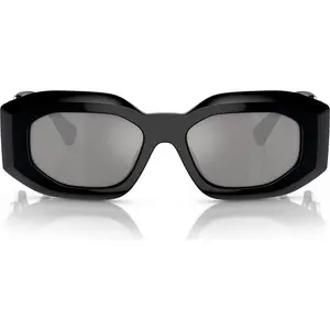 Versace 53mm Irregular Sunglasses - Black