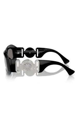 Versace 53mm Irregular Sunglasses - Black