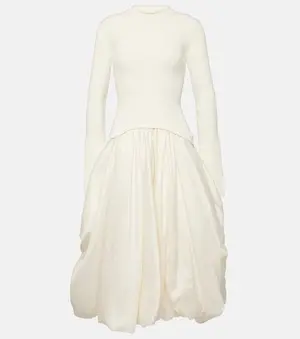 Simkhai Kenlie Taffeta-trimmed Midi Dress - Black