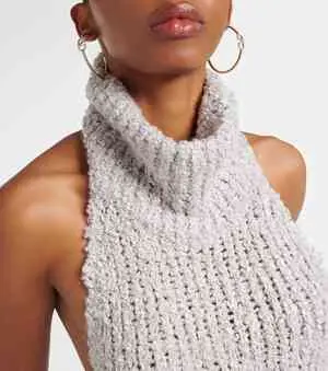Valentino Garavani Turtleneck Silk Bouclé Maxi Dress
