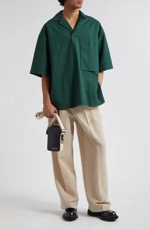 Jacquemus Le Haut Oversize Cotton Poplin Polo
