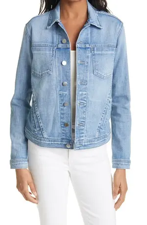 L'Agence Classic Denim Trucker Jacket Glacier