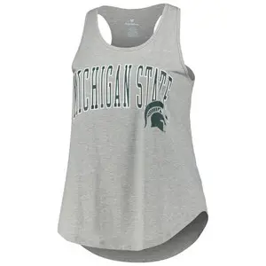 Profile Michigan State Spartans Arch Logo Racerback Tank Top