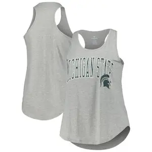 Profile Michigan State Spartans Arch Logo Racerback Tank Top
