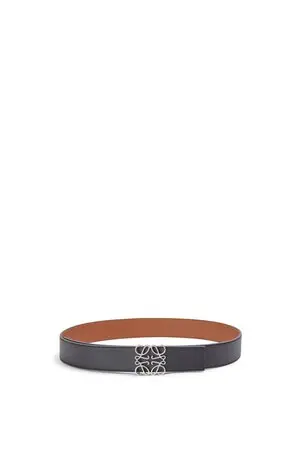 Loewe LOEWE Reversible Anagram Belt Tan/black/palladium