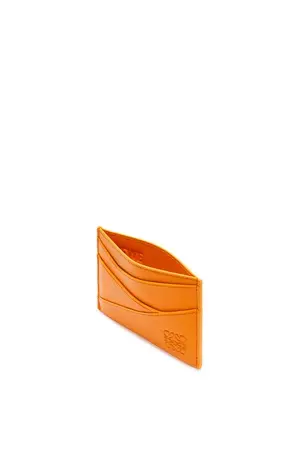 Loewe Puzzle Plain Cardholder In Classic Leather Skin Bright Mandarin