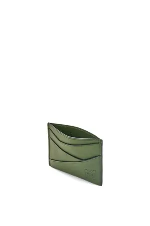 Loewe Puzzle Plain Cardholder In Classic Leather Skin Hunter Green