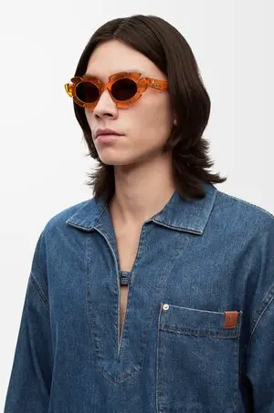 Loewe Flower Sunglasses - Transparent Orange