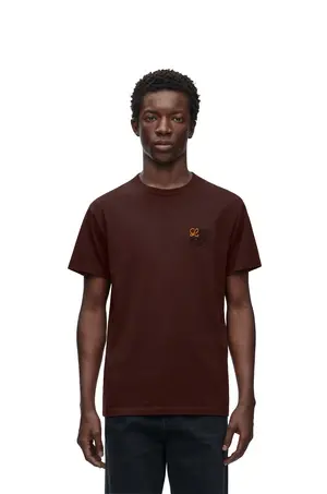 Loewe Regular Fit T-shirt In Cotton Chocolate Brown
