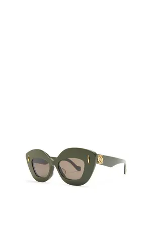 Loewe LOEWE Retro Sunglasses Shiny Khaki