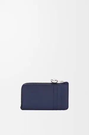 Loewe Pebble Coin Cardholder In Shiny Nappa Leather Skin Abyss Blue