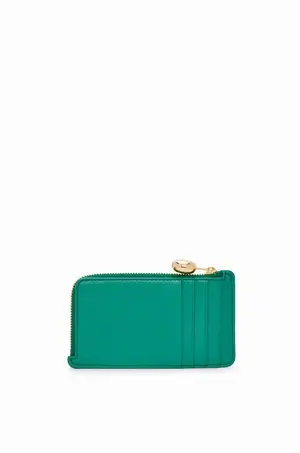 Loewe Pebble Coin Cardholder In Shiny Nappa Leather Skin Emerald Green