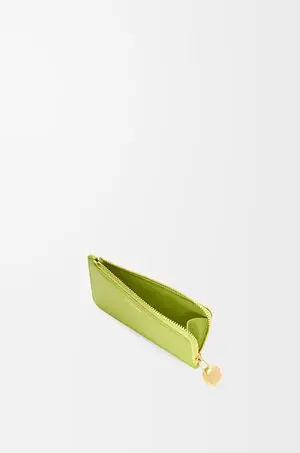 Loewe Pebble Coin Cardholder In Shiny Nappa Leather Skin Meadow Green