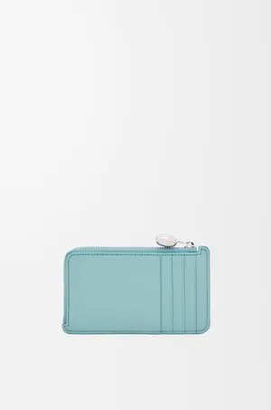 Loewe Pebble Coin Cardholder In Shiny Nappa Leather Skin - Water