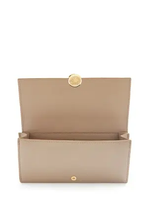 Loewe Pebble Continental Wallet In Shiny Nappa Leather Skin - Sand