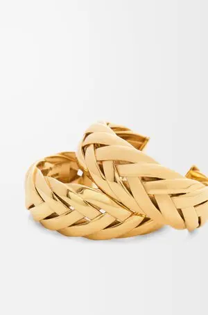 Loewe Braided Hoop Earrings - Gold