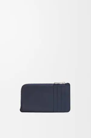 Loewe Coin Cardholder In Satin Leather Skin - Deep Navy