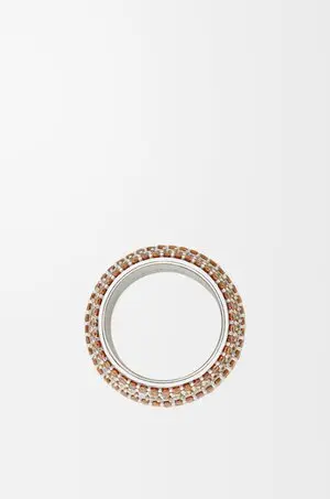 Loewe Large Pavé Ring - Silver/brown