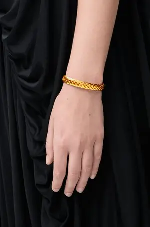 Loewe Thin Braided Cuff - Gold