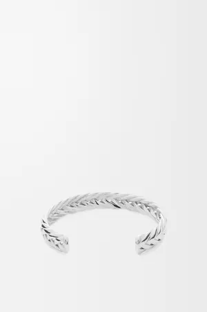 Loewe Thin Braided Cuff - Silver