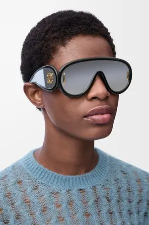 Loewe Wave Mask Sunglasses - Black