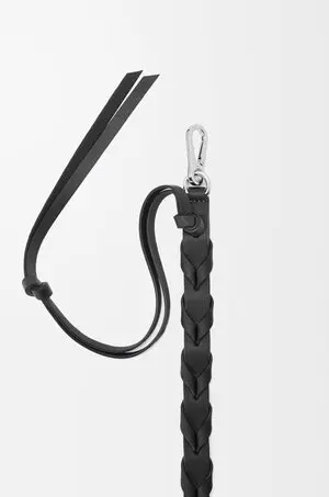 Loewe Thin Braided Leather Strap - Black