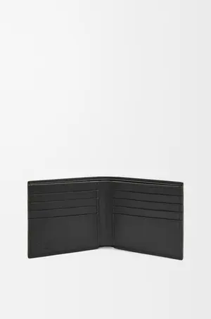 Loewe Bifold Wallet In Satin Leather Skin - Black