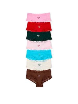 Pink 5-pack Wink™ Lace Cheeky Panties - Print