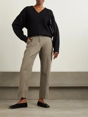 Purdey Cotton-blend Twill Straight-leg Trousers - Green
